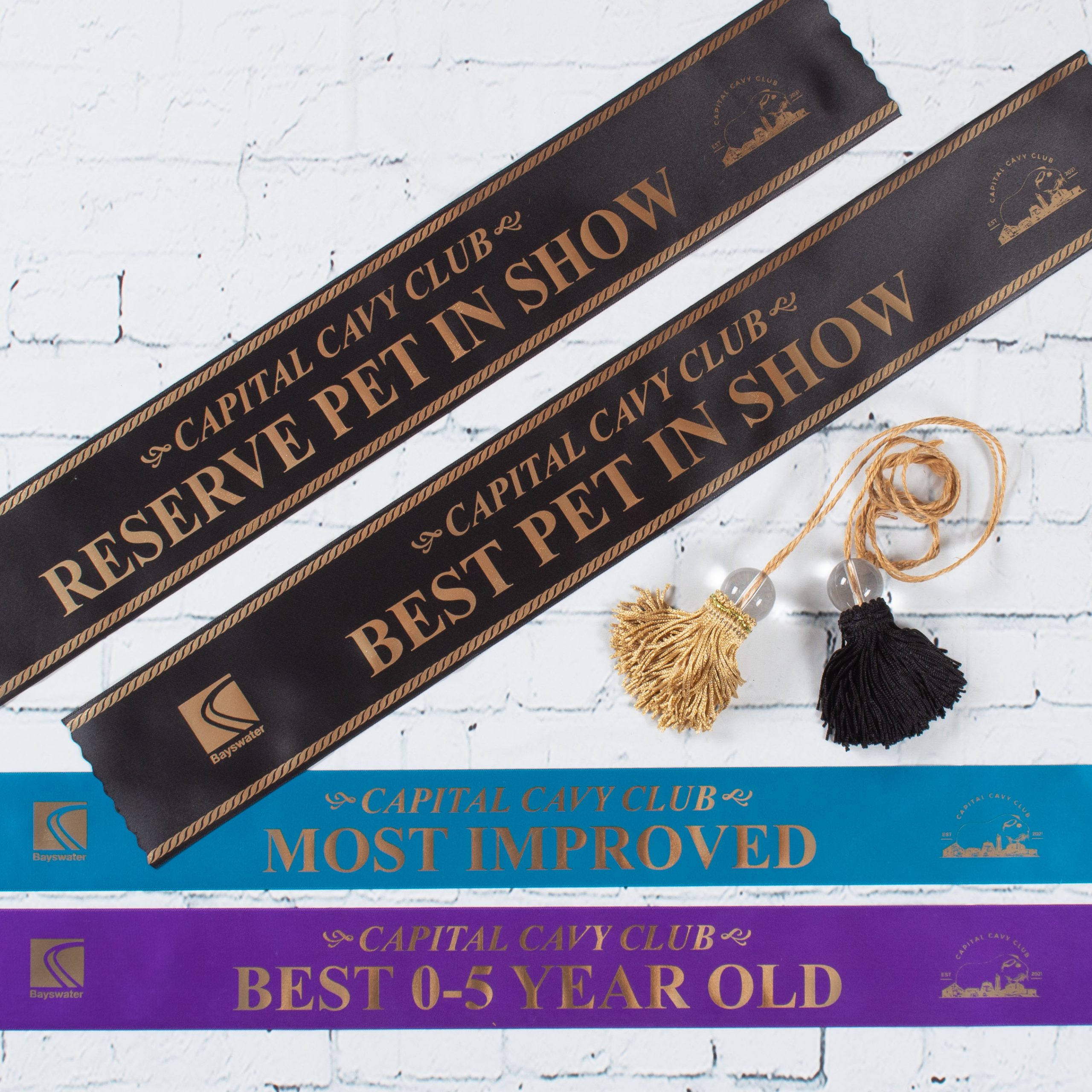 Small Award Sashes for Animals & Events | NZ Made
